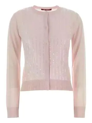 Max Mara Sequin Embellished Cardigan - Pink