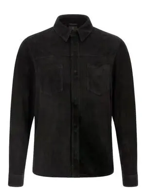 GIORGIO BRATO Chest-pocket Shirt Jacket - Black