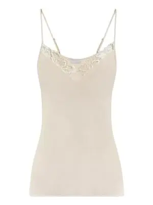 Hanro Lace-trimmed Camisole - Neutrals
