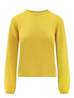 ALESSANDRO ASTE Gea Crew-neck Ribbed Sweater - Yellow