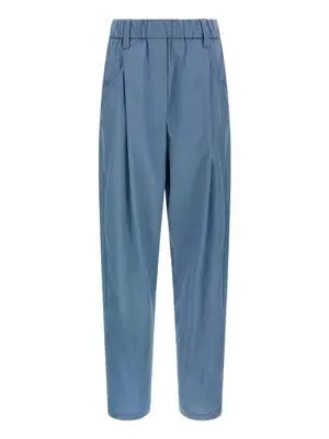 Brunello Cucinelli Monile Elasticated Trousers - Blue