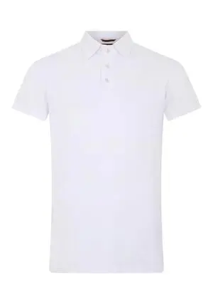 MOORER Pachino Short-sleeved Cotton Polo Shirt - White