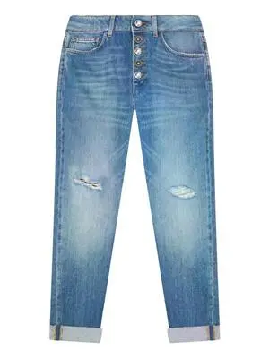 DONDUP Distressed Buttoned Jeans - Blue