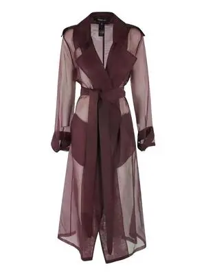 Federica Tosi Sheer Trench Coat - Purple