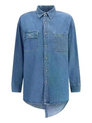 E.L.V. DENIM Classic Pocket Denim Shirt - Blue