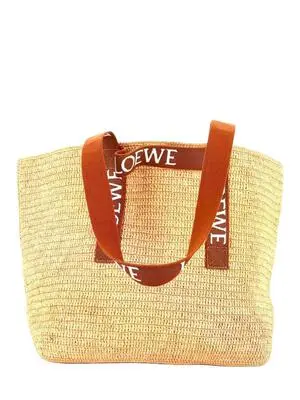 Loewe Fold Logo Strap Large Tote Bag - Neutrals