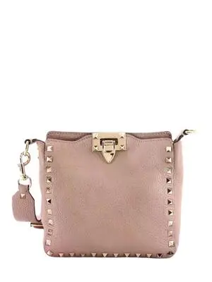 Valentino Garavani Rockstud Flip Lock Messenger Bag - Neutrals