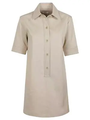 A.p.c. Short-sleeved Shirt Dress - Neutrals