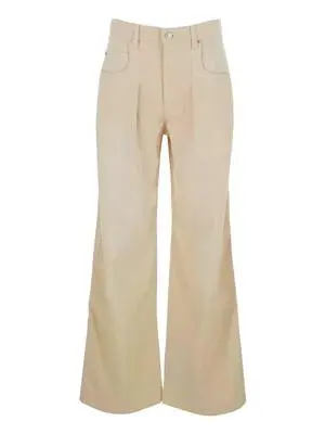 Isabel Marant Pleated Flared Jeans - Neutrals