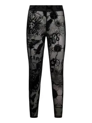 Philipp Plein Embroidered Leggings - Black