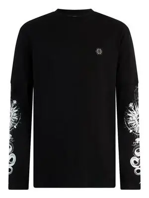 Philipp Plein Double-sleeve Logo-detail T-shirt - Black