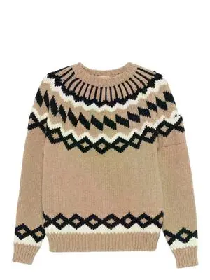 N°21 Geometric-pattern Sweater - Neutrals