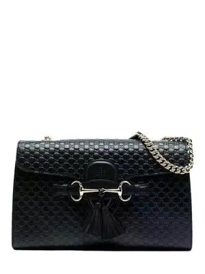 Gucci Medium Microssima Emily Shoulder Bag - Black