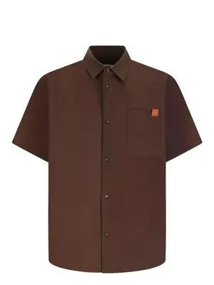 DARKPARK Karl Poplin Short-sleeve Shirt - Brown