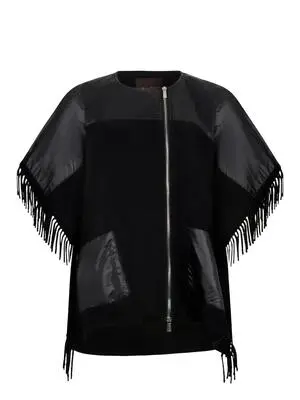 MOORER Solan Fringe Zip Sweater