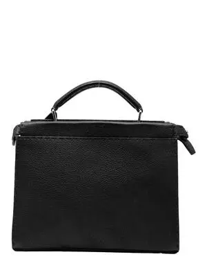 Fendi 2000-2010 Mini Calfskin Selleria Peekaboo Iconic Fit Satchel - Black