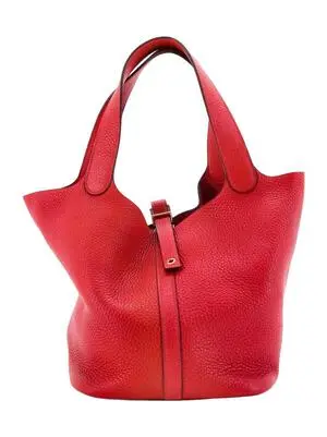Hermès Picotin Lock Mm Bucket Bag Clemence - Red