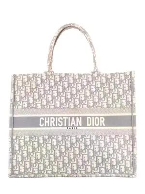 Dior Oblique Canvas Large Tote Bag - Grey