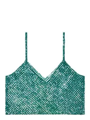 Alanui Net Tank Top - Green