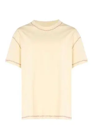 PCFG Pure Cotton Free Heaven Crochet T-shirt - Beige