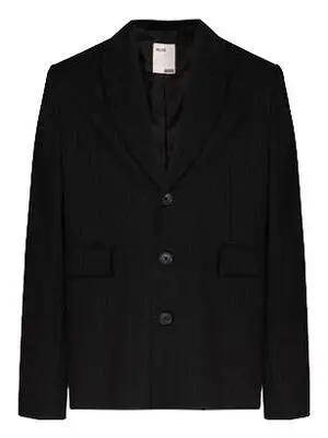 PCFG Eyelet Striped Blazer - Black