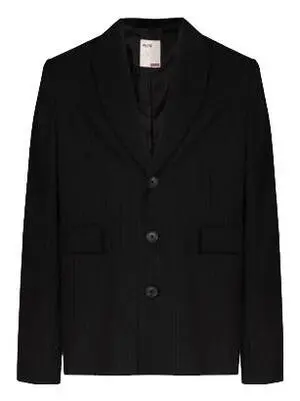 PCFG Eyelet Striped Blazer - Grey