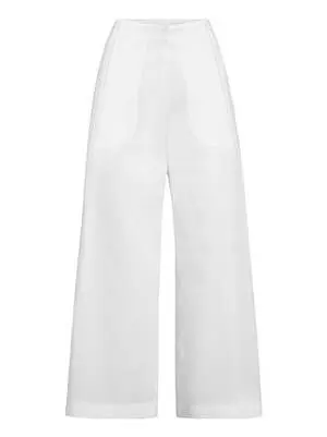 Brunello Cucinelli Pleated A-line Trousers - White