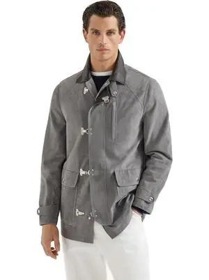 Brunello Cucinelli Suede Outerwear - Medium Grey