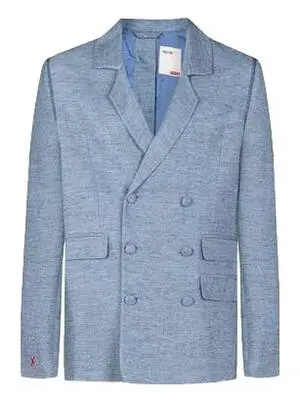 PCFG Free Heaven Linen Oversized Blazer - Blue