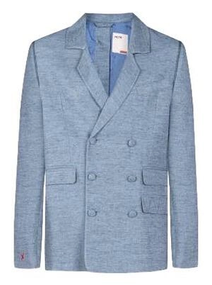 PCFG Free Heaven Linen Oversized Blazer Blue