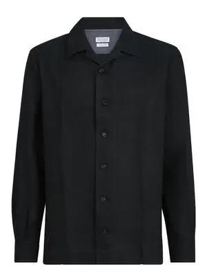 Brunello Cucinelli Shirt With Crête Details - Black
