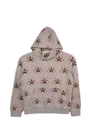 DENIM TEARS Star-print Hooded Hoodie - Grey