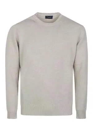 DRUMOHR Crew-Neck Knitted Sweater Neutrals