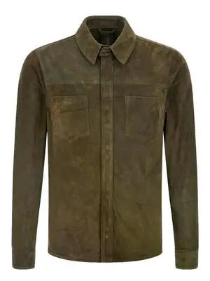 GIORGIO BRATO Leather Shirt - Green