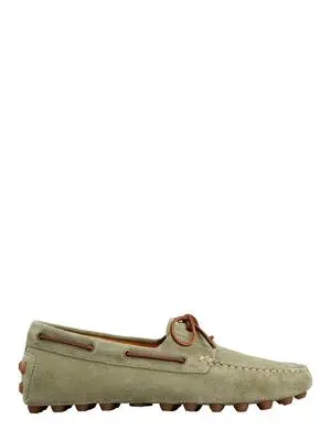 TOD'S Gommino Bubble Suede Loafers Green