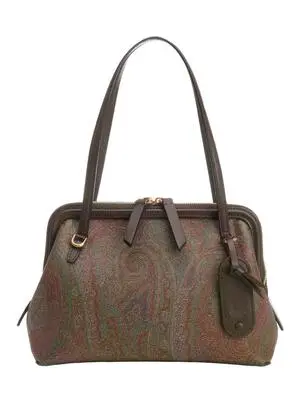 Etro Paisley Top Handle Tote Bag - Brown