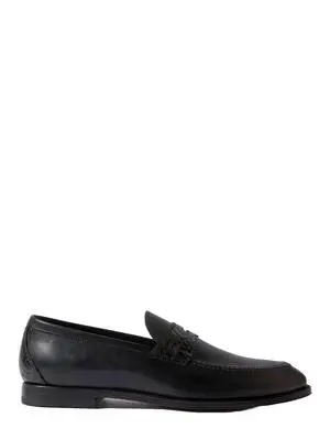 SCAROSSO Giorgio Penny Loafers - Black