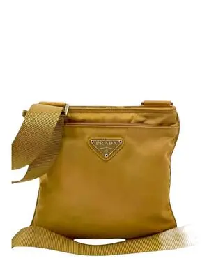 Prada 2000-2013 Tessuto Zip Top Cross Body Bag - Brown