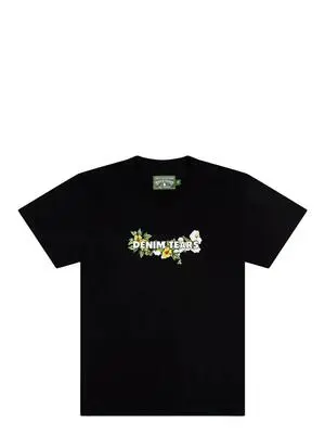 DENIM TEARS Floral Logo T-shirt - Black