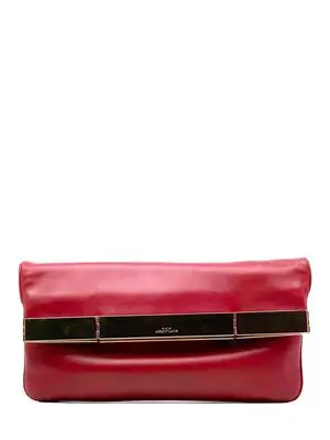 Saint Laurent 2000-2012 Smooth Calfskin Courtney Flap Clutch Bag - Red