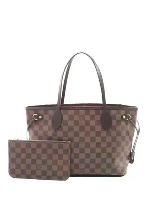LOUIS VUITTON Damier Ebene Neverfull Pm Tote Bag - Brown
