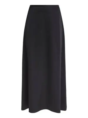 Theory Satin Midi Skirt - Black