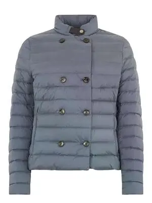 MOORER Quilted Double-breasted Jacket - Grey