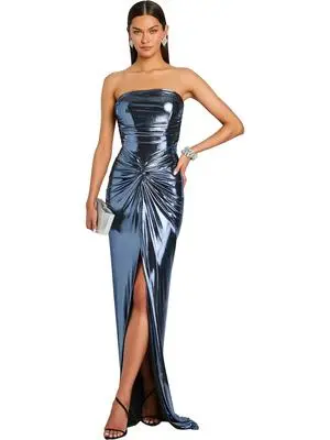 Retrofete Maytal Gown - Metallic Slate Blue