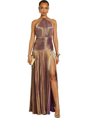 Retrofete Thalia Gown - Purple/gold