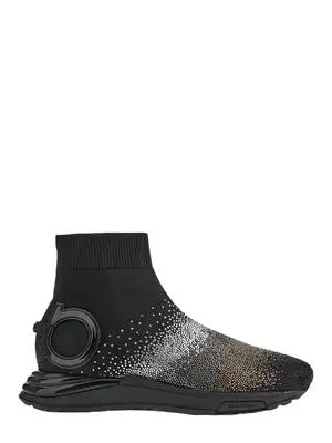 FERRAGAMO Logo-detail Embellished Sneakers - Black