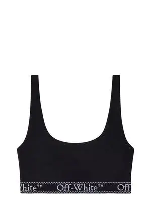 Off-White Logo Underband Crop Top - Black