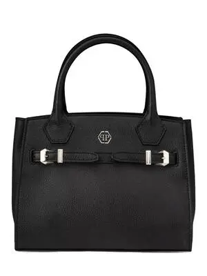 Philipp Plein Small Dynasty Leather Tote - Black