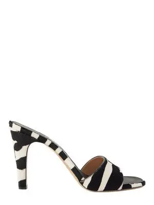 FERRAGAMO Tatiana Zebra-print Calf Hair Mules - Animal Print