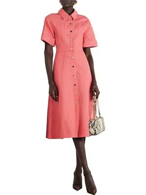 Carolina Herrera Denim Midi Shirt Dress Blue